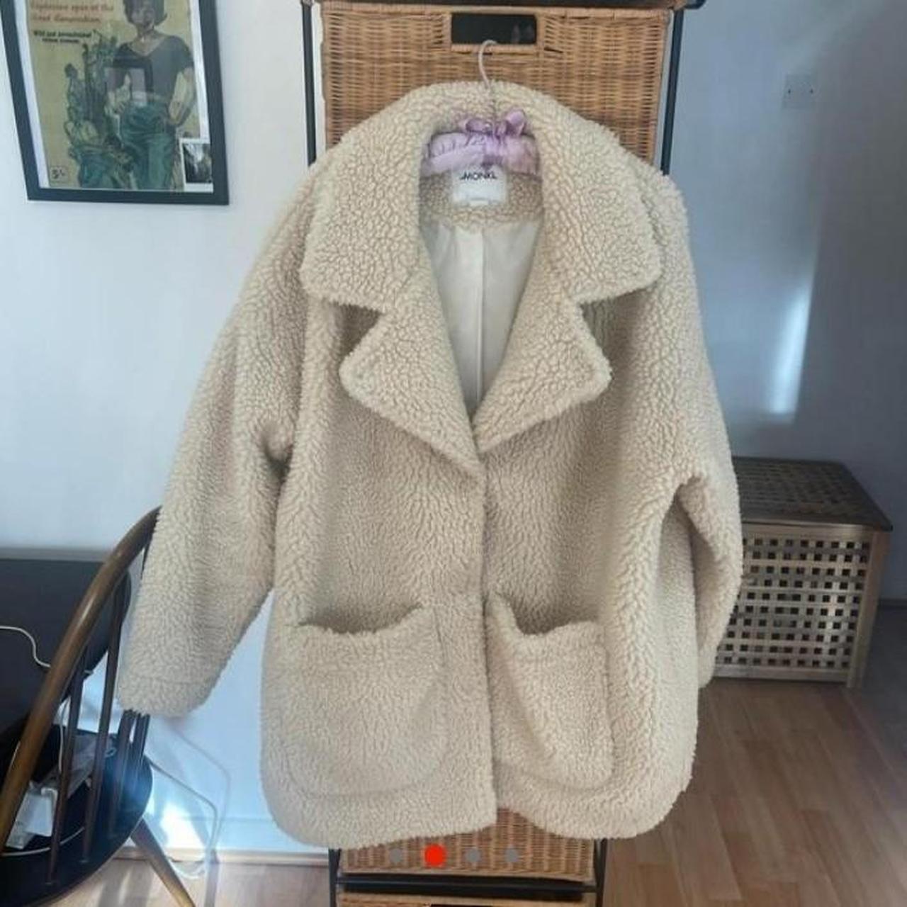 Monki Women's Cream Coat | Depop