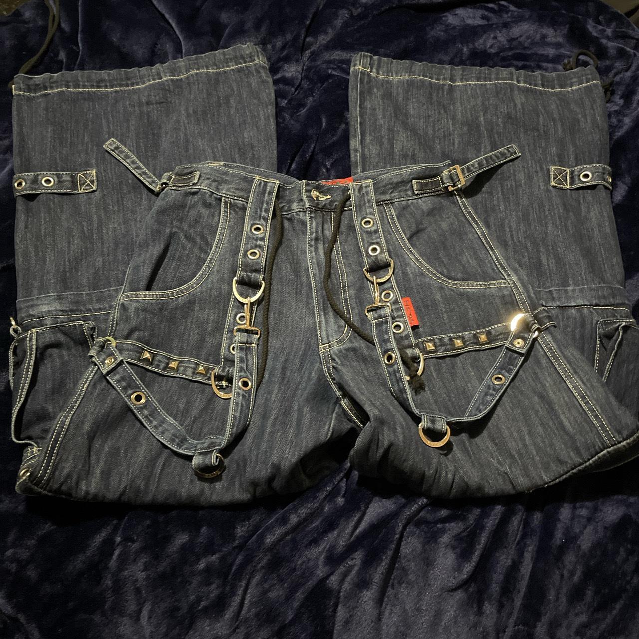 BLUE TRIPP NYC WIDE LEG RAVE PANTS SIZE... - Depop