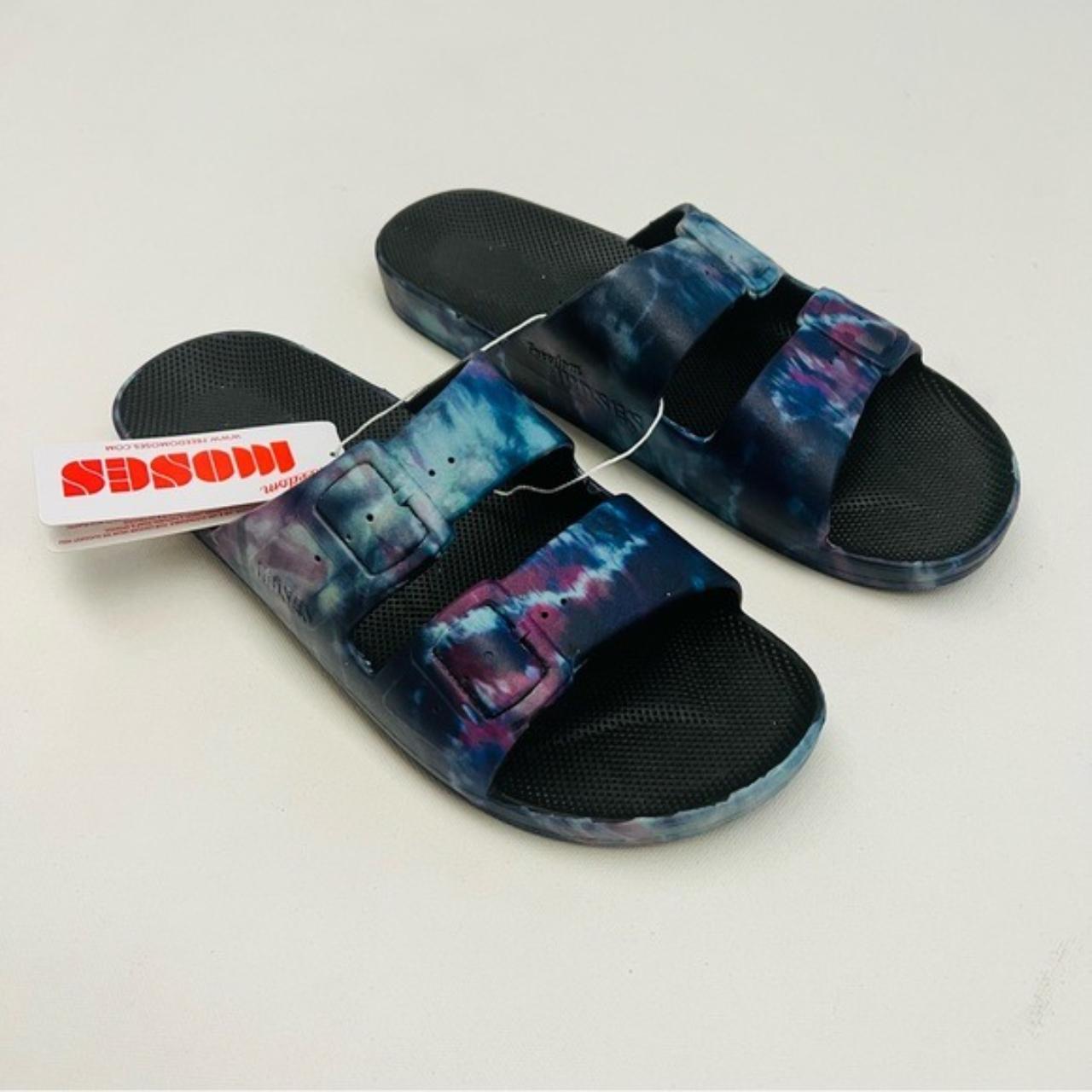 $50 NWT Freedom Moses “Cosmic” slides. Size 11/12... - Depop