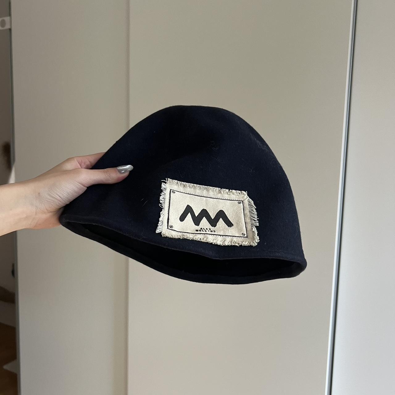 Navy blue and white wool cap #winteraccessories - Depop