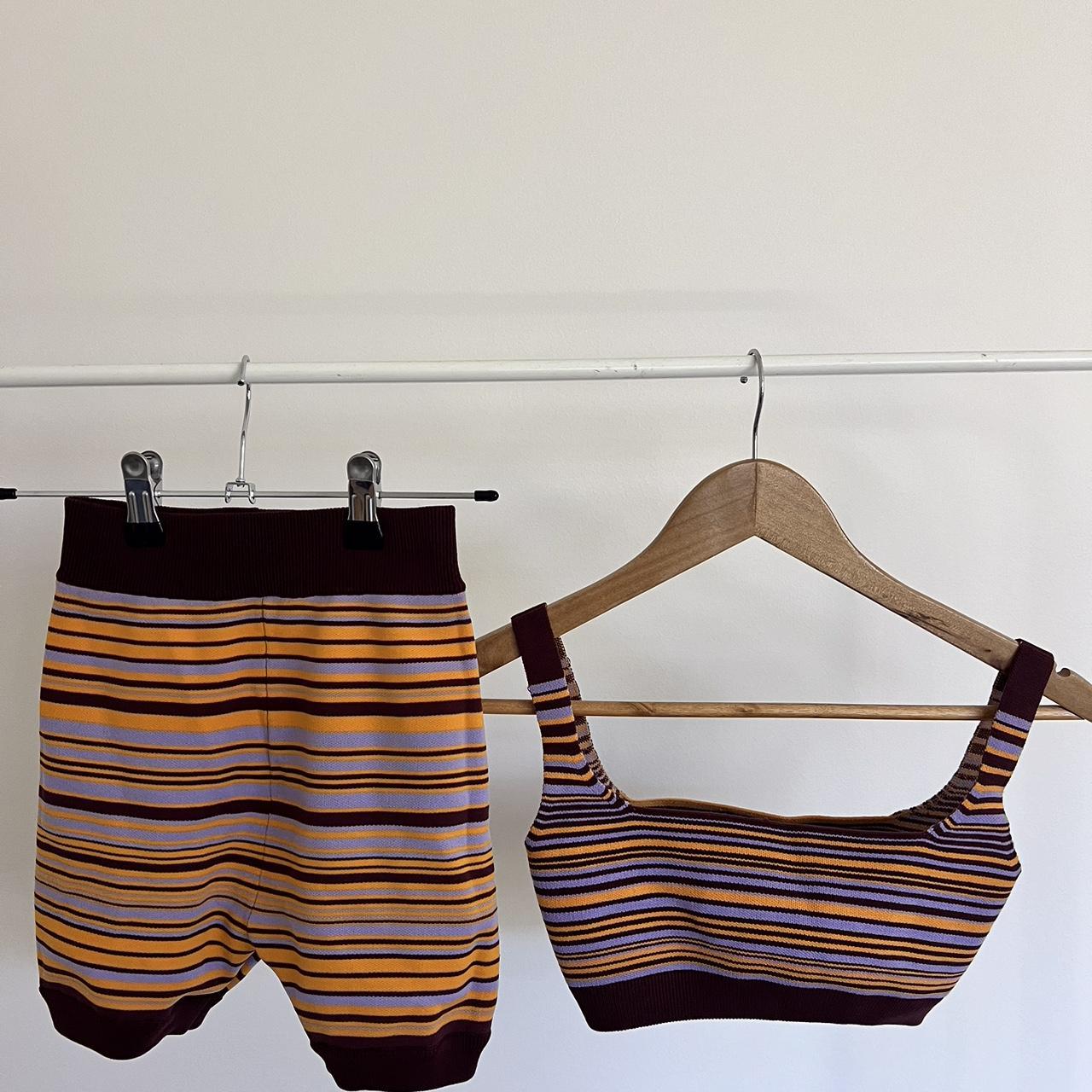 Nagnata Striped knit set - black, orange, blue and... | Depop