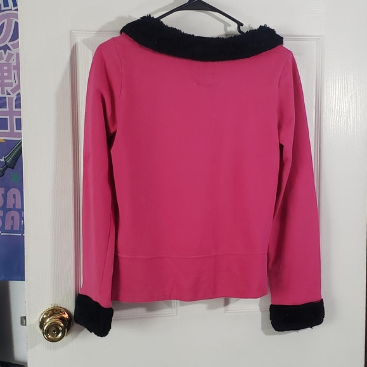 Adorable hot pink Jessica Louise faux fur skull coat... - Depop