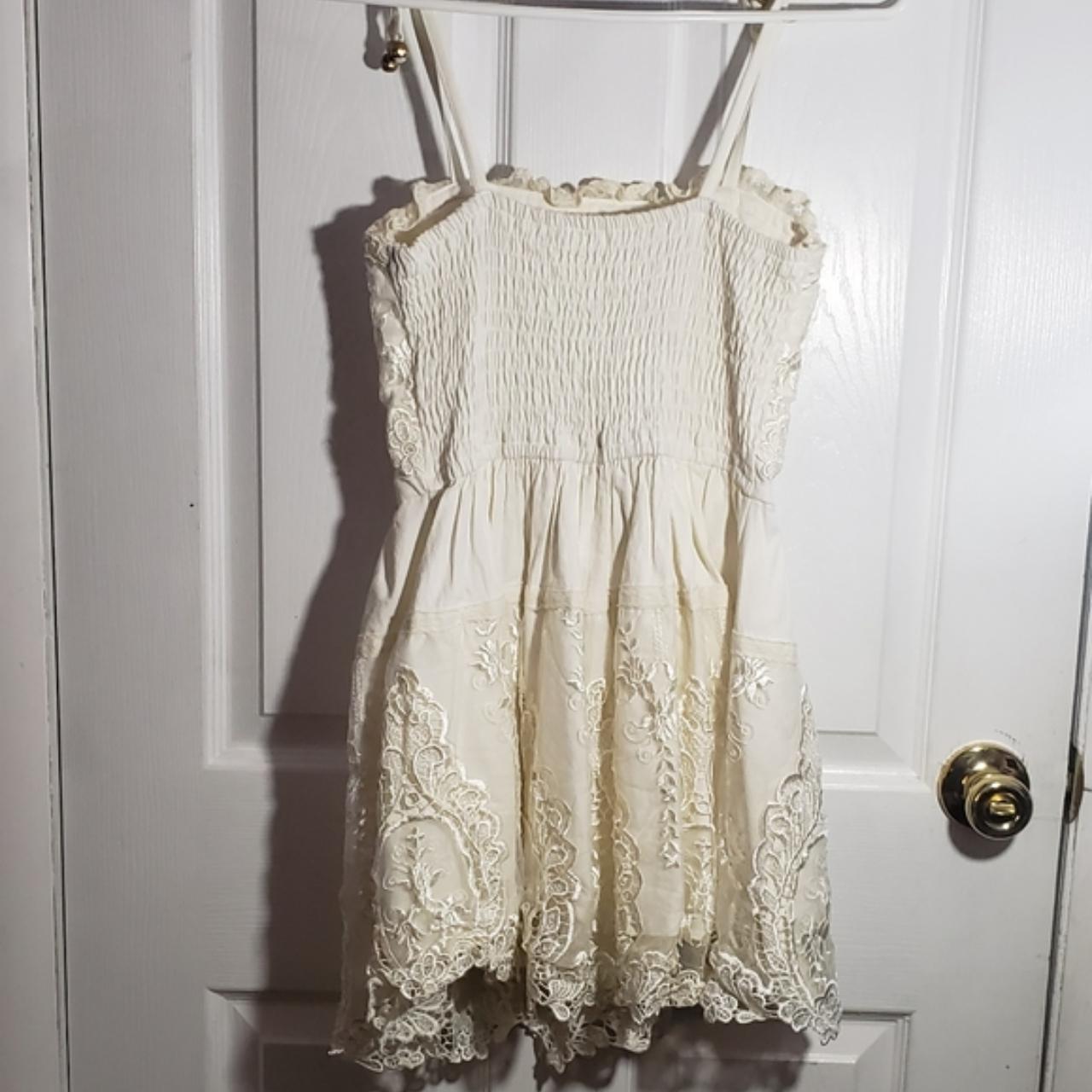 Liza Lisa GORGEOUS angelic lace embroidered mini... - Depop