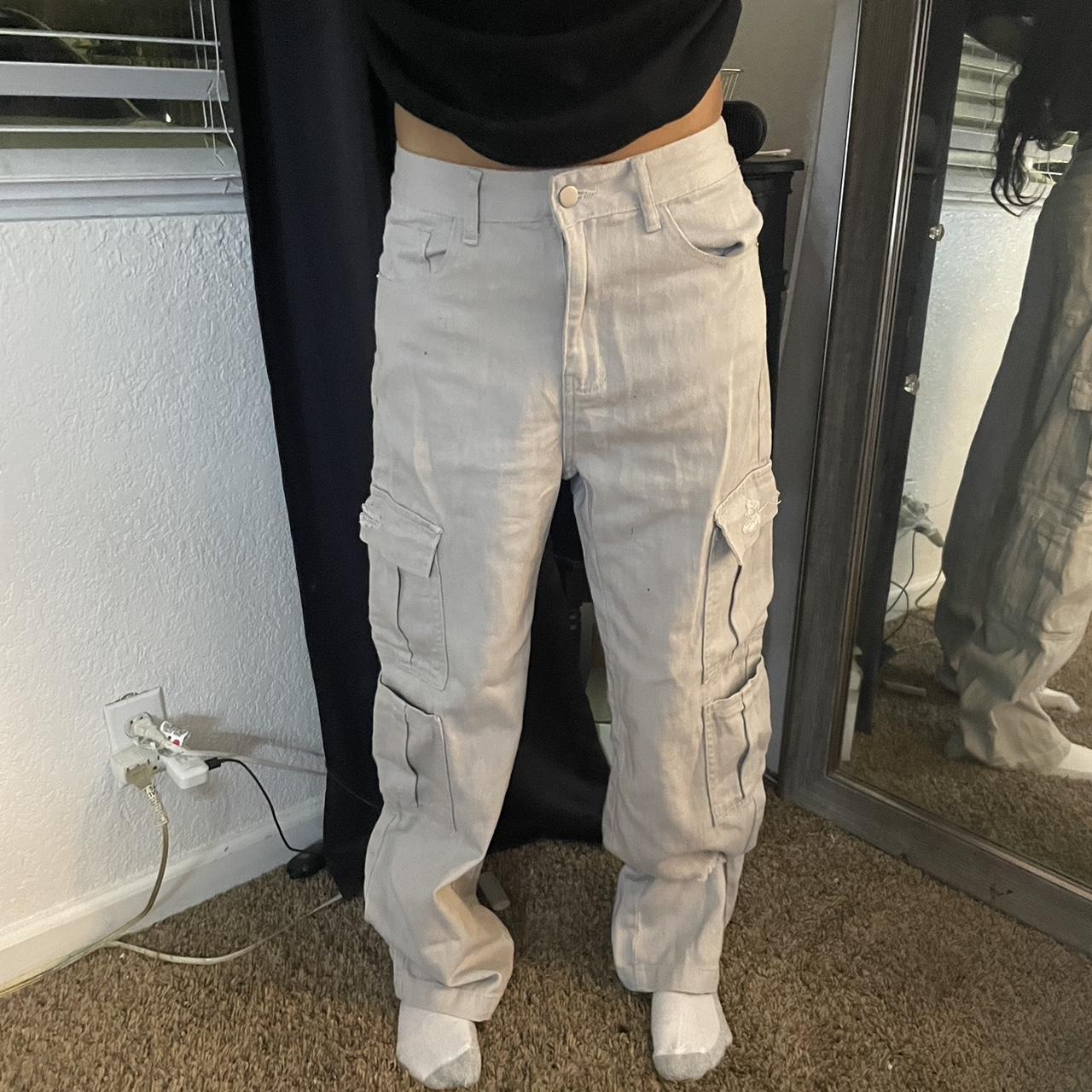 Light grey cargos - Depop