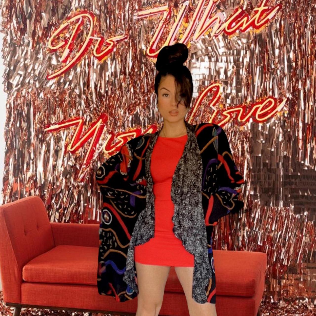 Vintage 80s Rope Patterned Duster style SIZE 20... - Depop