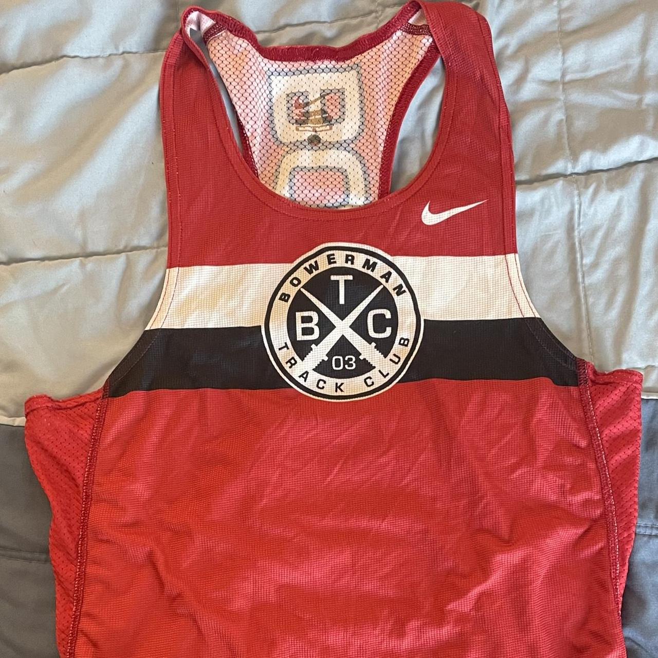 Rare vintage Nike Bowerman Track Club red singlet... - Depop