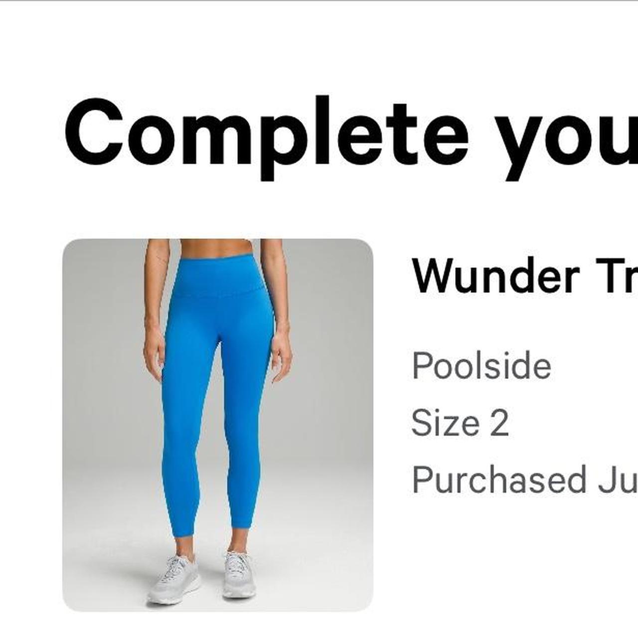 lululemon wunder trains 25” poolside blue size... - Depop
