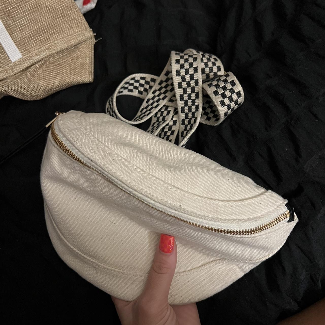 Target Fanny pack with checked straps - Depop