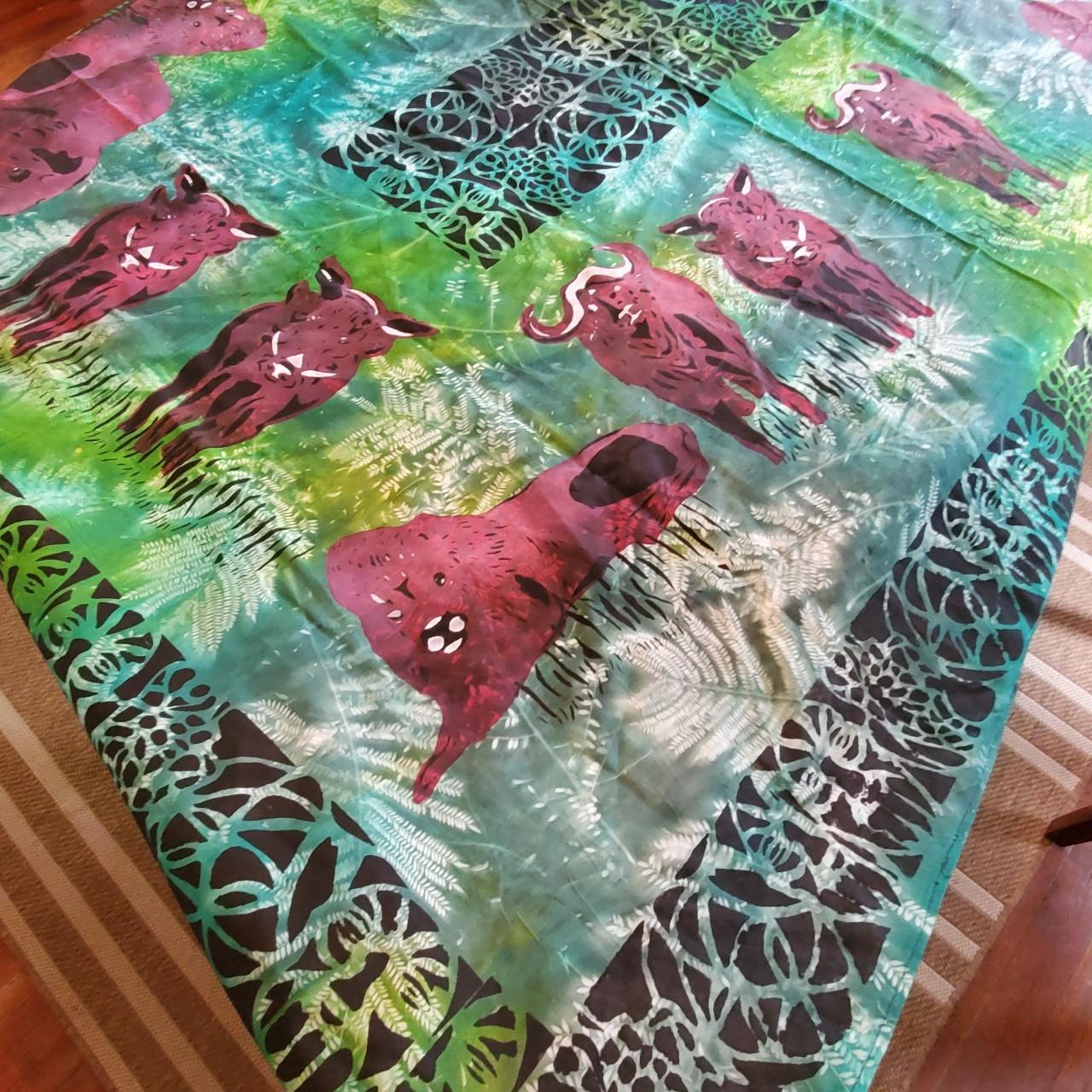Handmade African Animal Print Batik Tablecloth This... - Depop