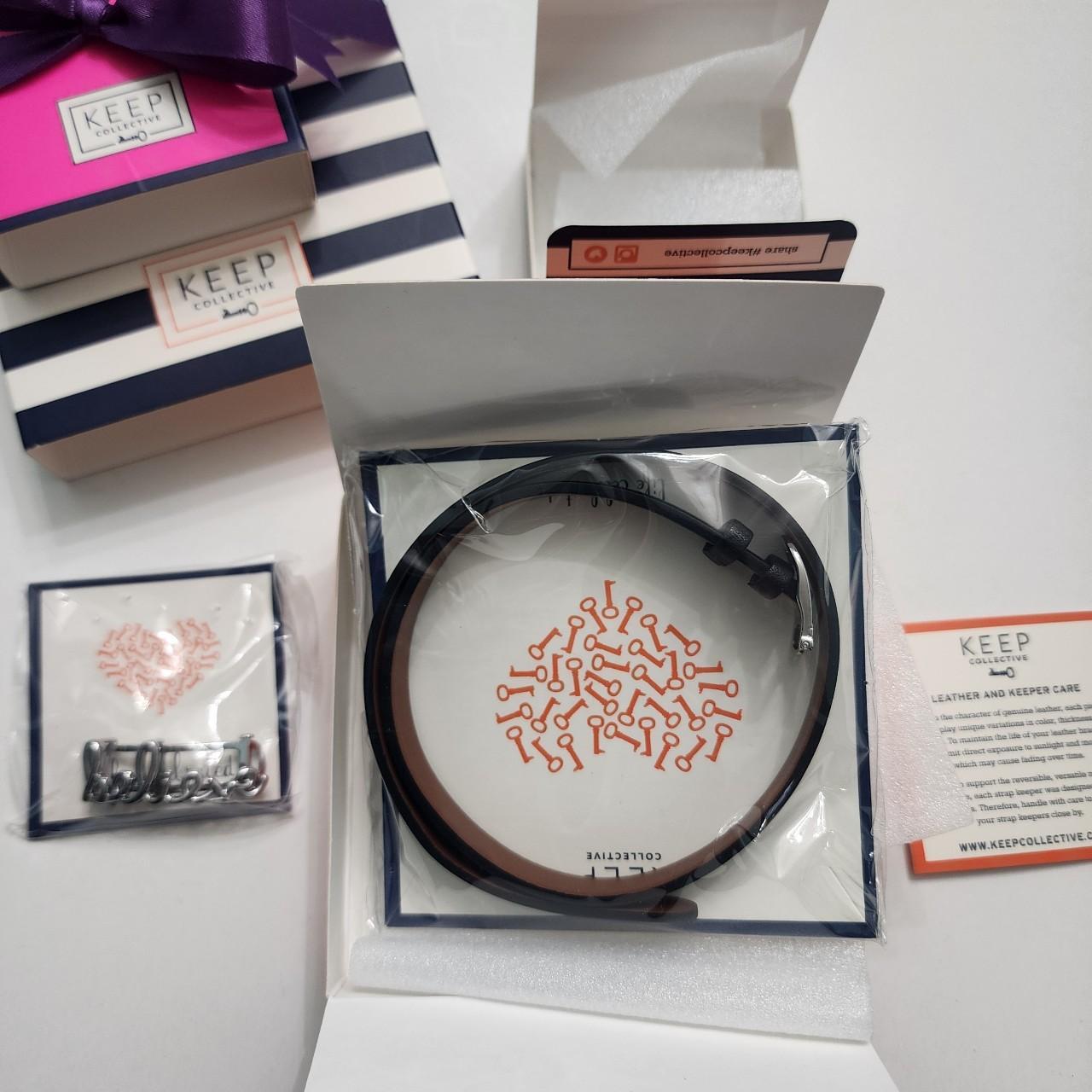 Keep Collective Believe Script Charm & Black Leather... - Depop