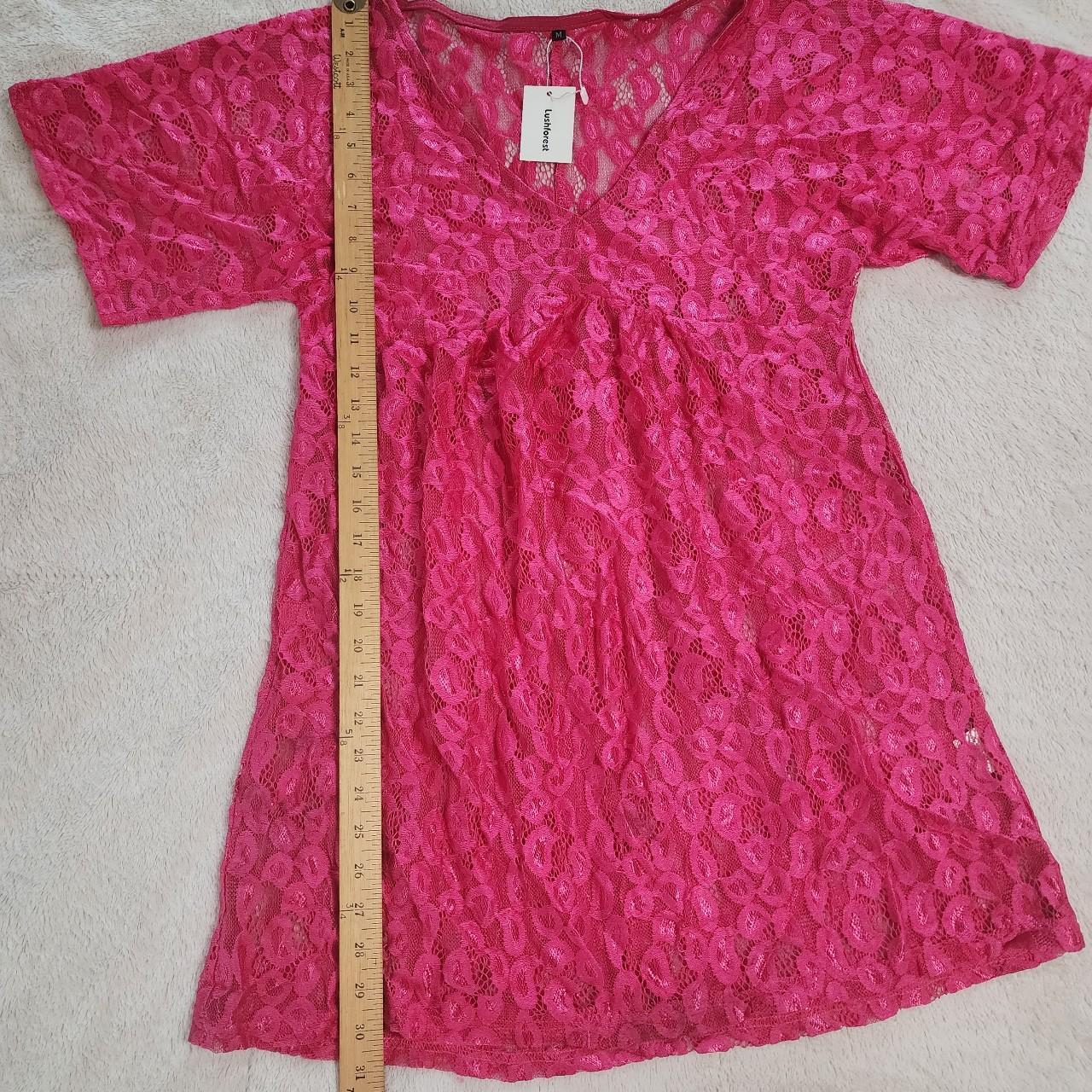 Pink Lace Swimsuit Cover-up This item is new. It is... - Depop