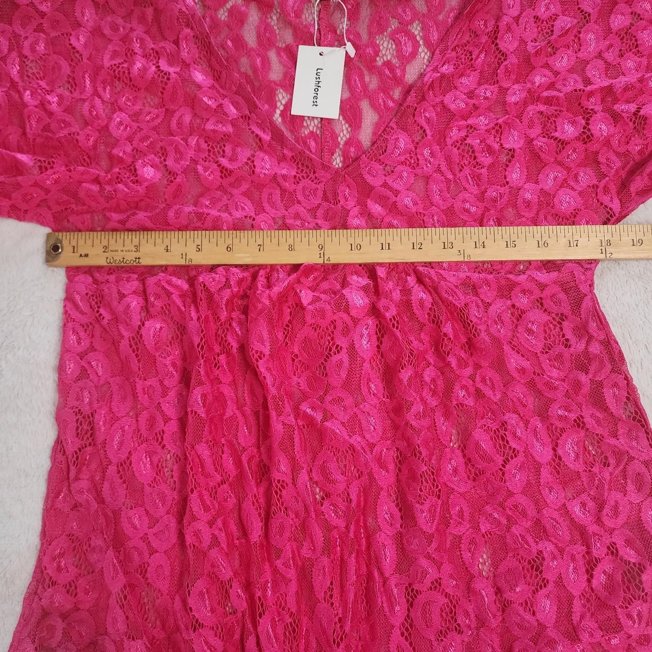 Pink Lace Swimsuit Cover-up This item is new. It is... - Depop