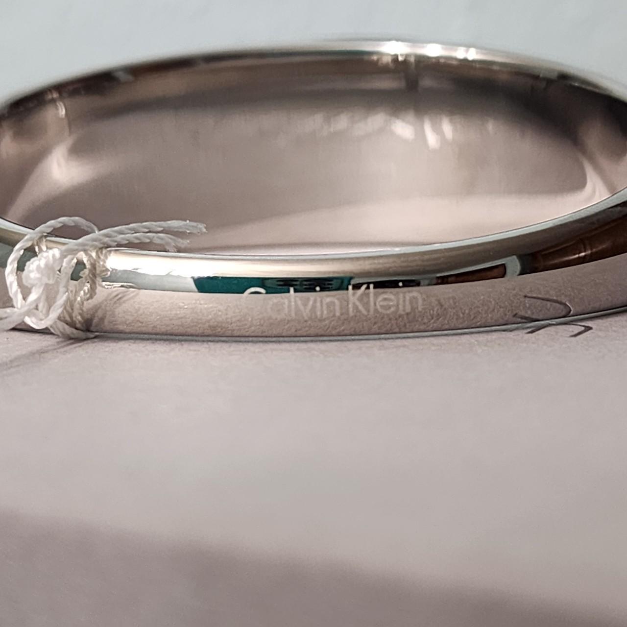 Calvin Klein Ellipse Hinged Bangle Bracelet #brown... - Depop