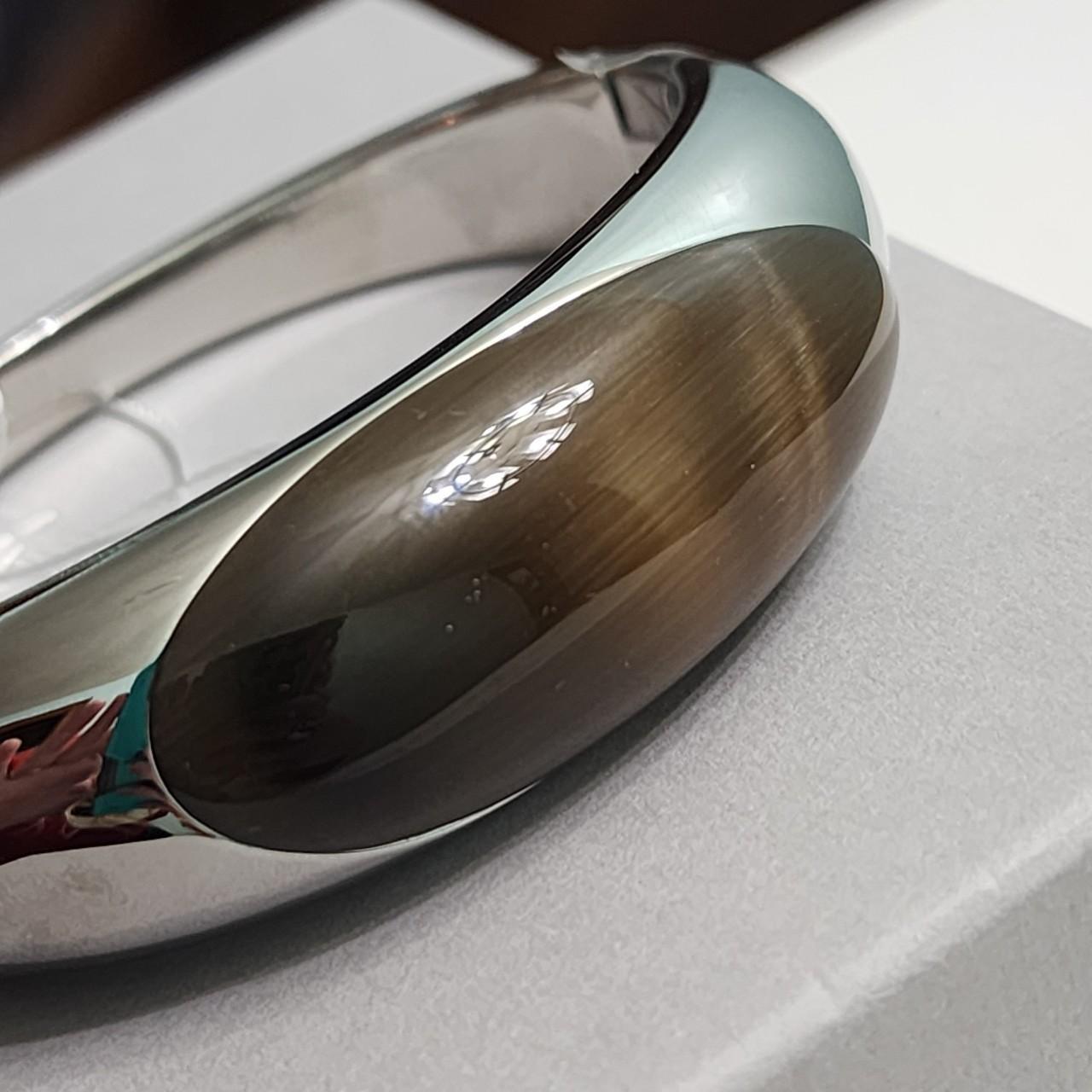 Calvin Klein Ellipse Hinged Bangle Bracelet #brown... - Depop