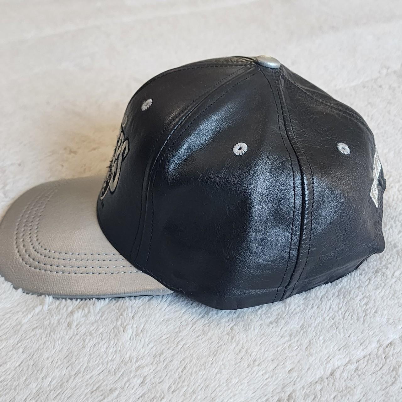 Vintage NFL Branded Oakland Raiders Black Leather... - Depop