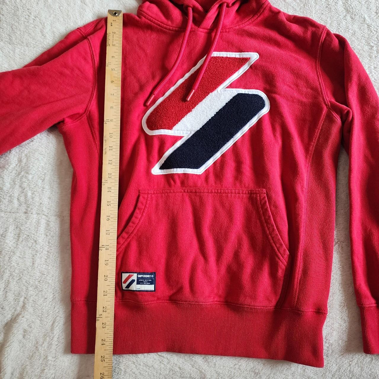 Men's Superdry Red Code Logo Hoodie Size Small... - Depop
