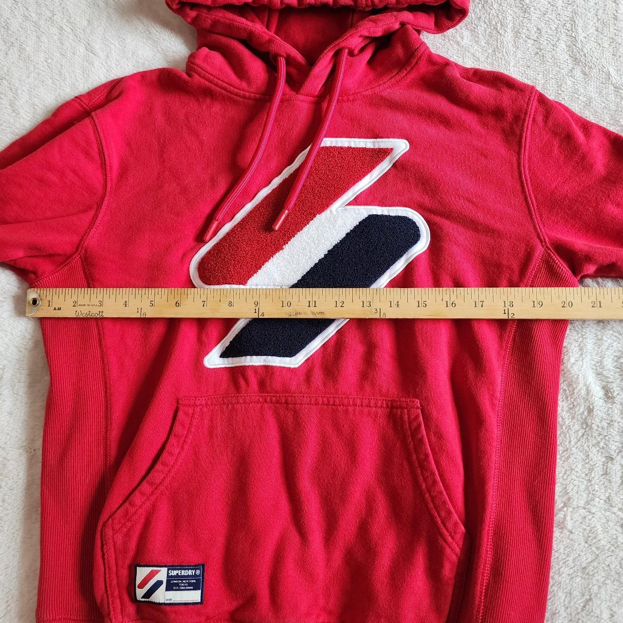 Men's Superdry Red Code Logo Hoodie Size Small... - Depop