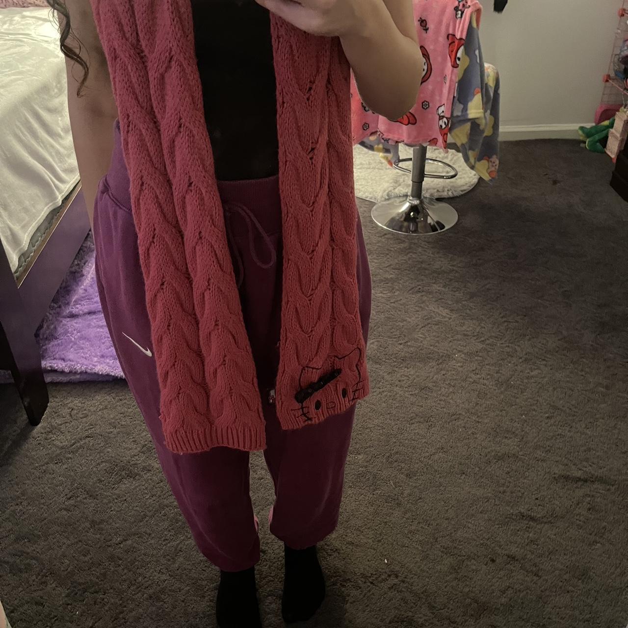 Rosy Pink Hello Kitty Scarf 🎀🖤 no flaws... - Depop