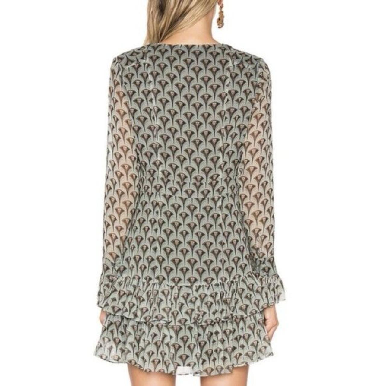 Alexis Alba Mini Dress in Art Deco Sage Size... - Depop