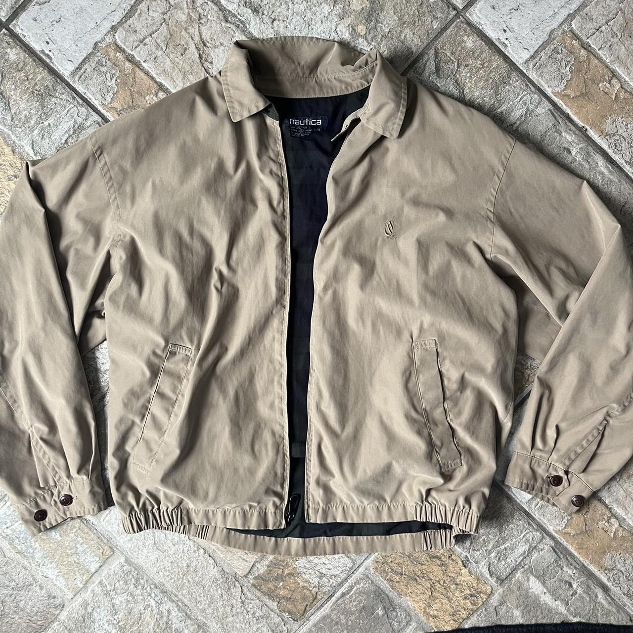 Tan bomber jacket by Náutica. Men’s L for an... - Depop