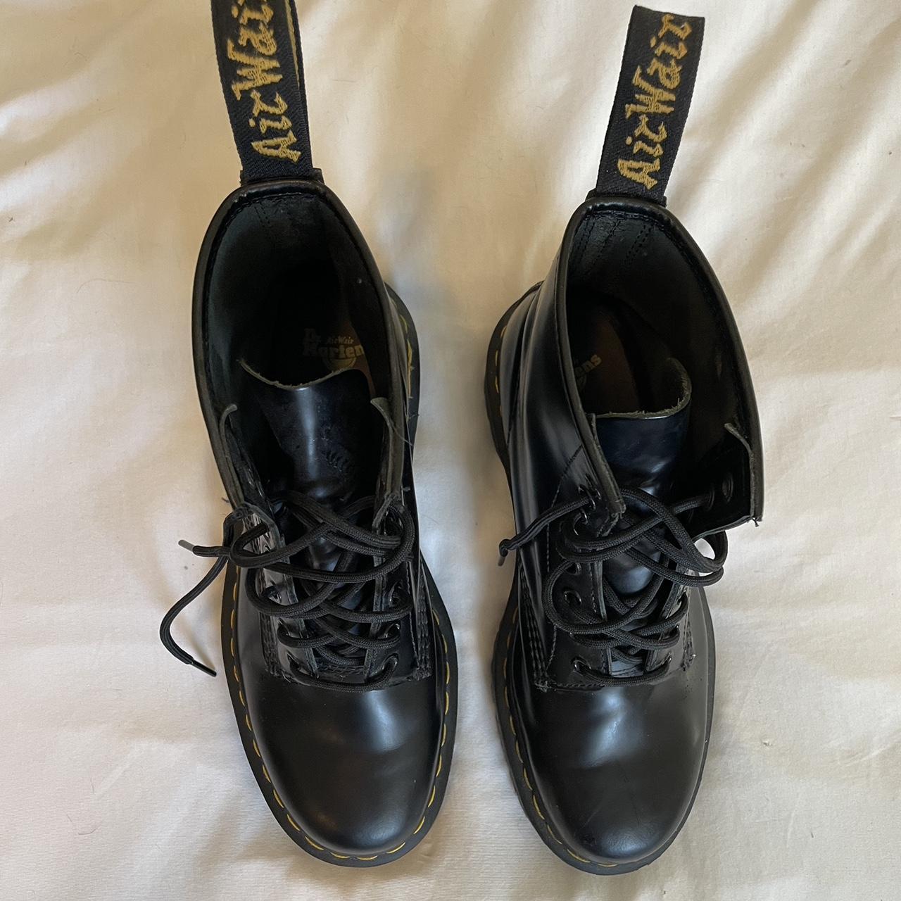 back platform doc martens size 9 excellent... - Depop