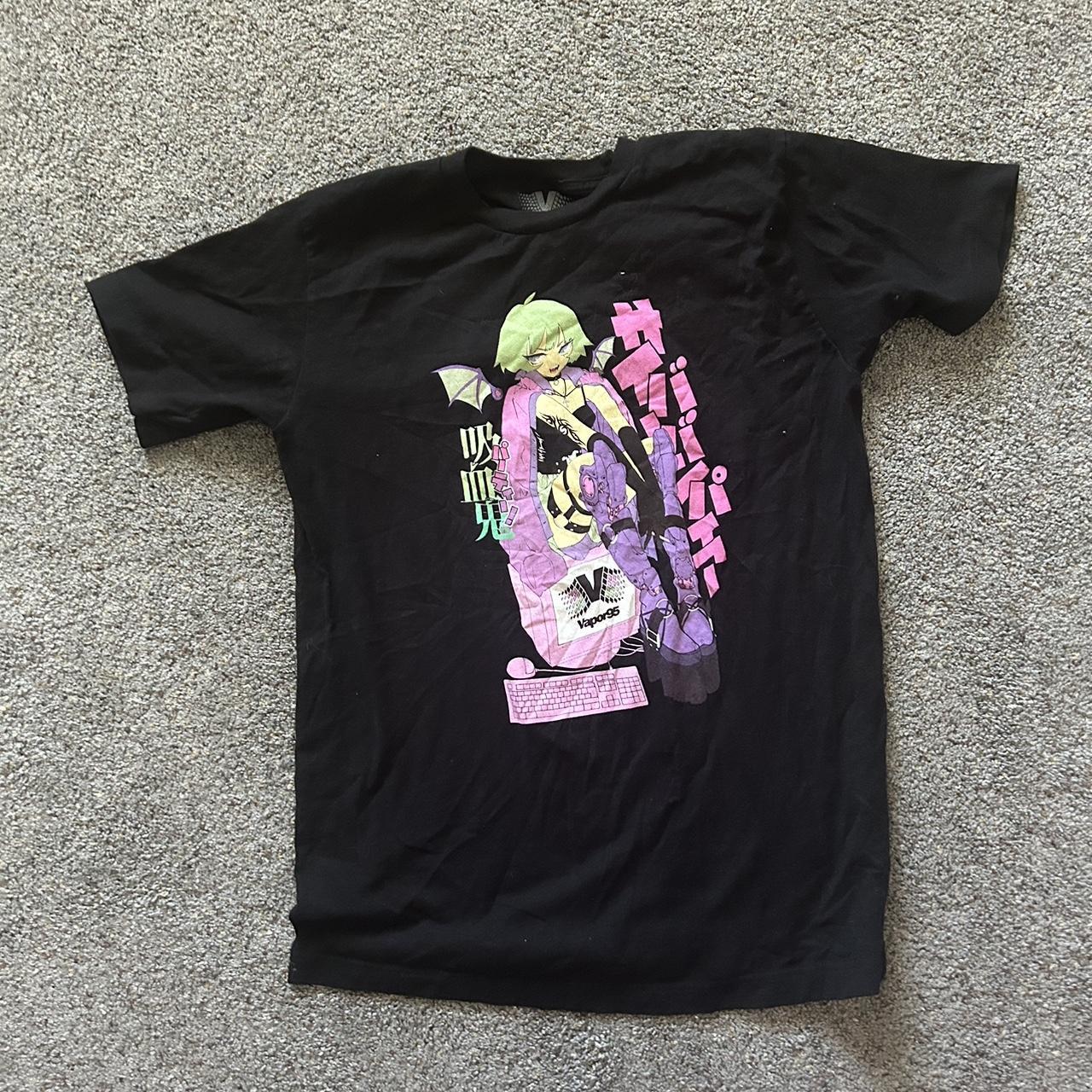 🔫 Black hot topic anime shirt! Super cute colors and... | Depop