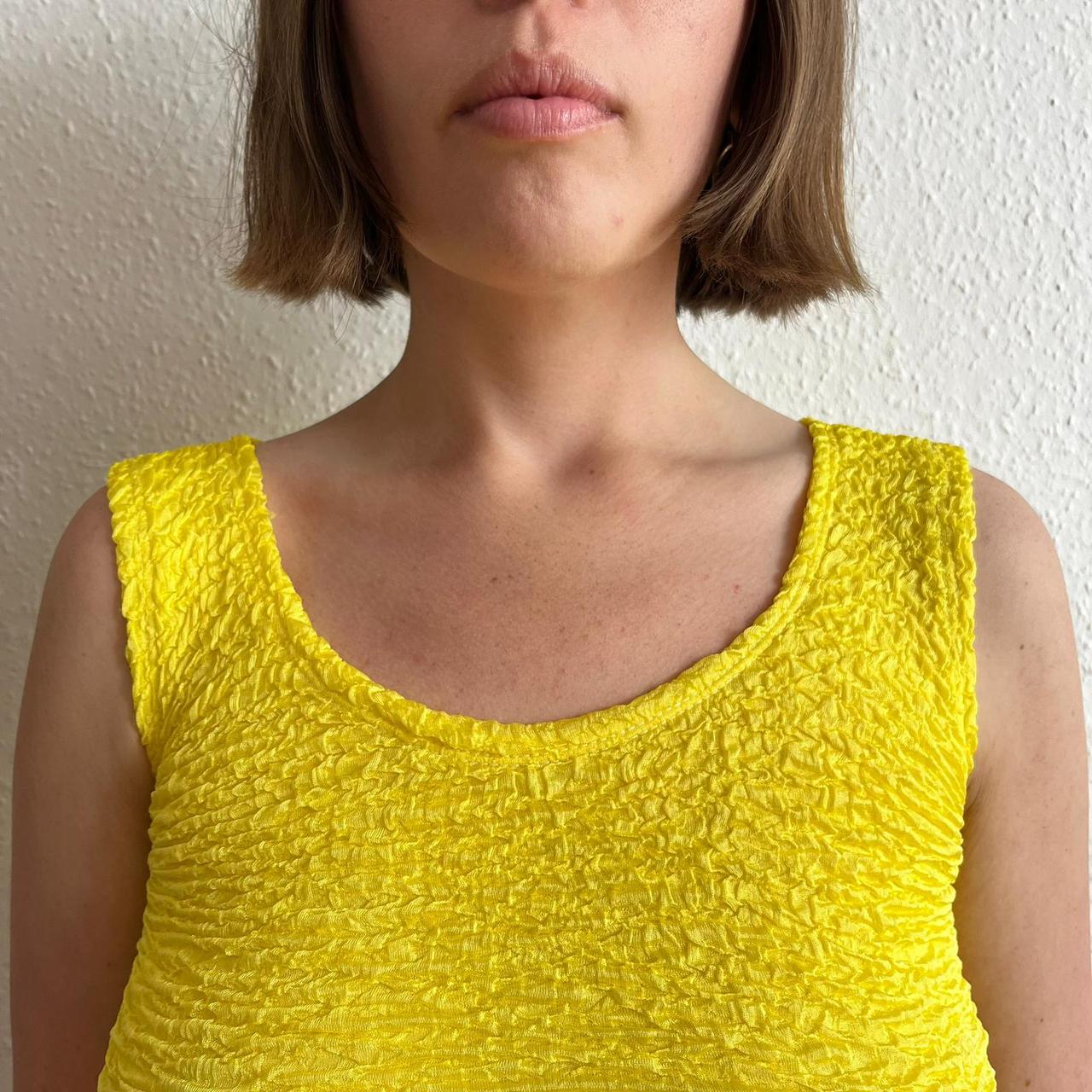90s vintage yellow vest top 1990s vintage camisole,... - Depop
