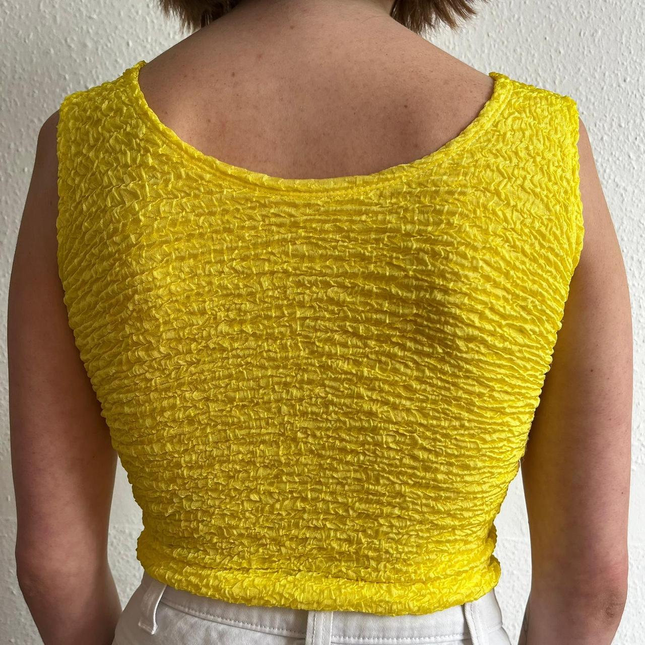 90s vintage yellow vest top 1990s vintage camisole,... - Depop