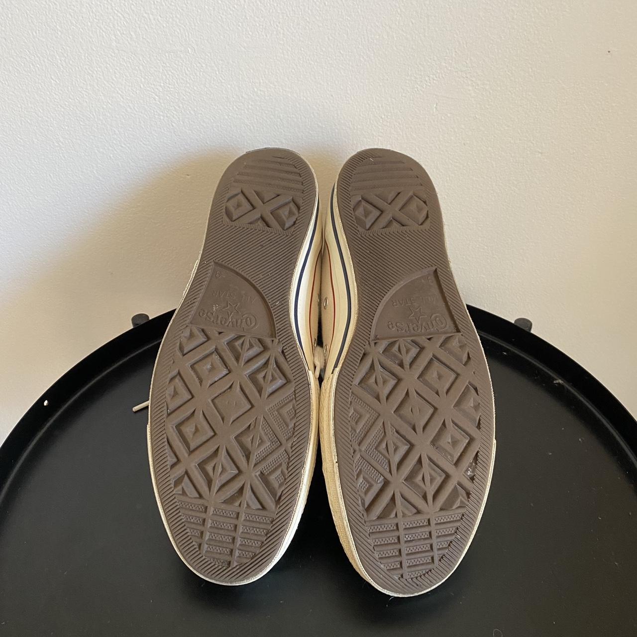 Chuck 70s converse cream. A bit worn, few scuffs and... - Depop