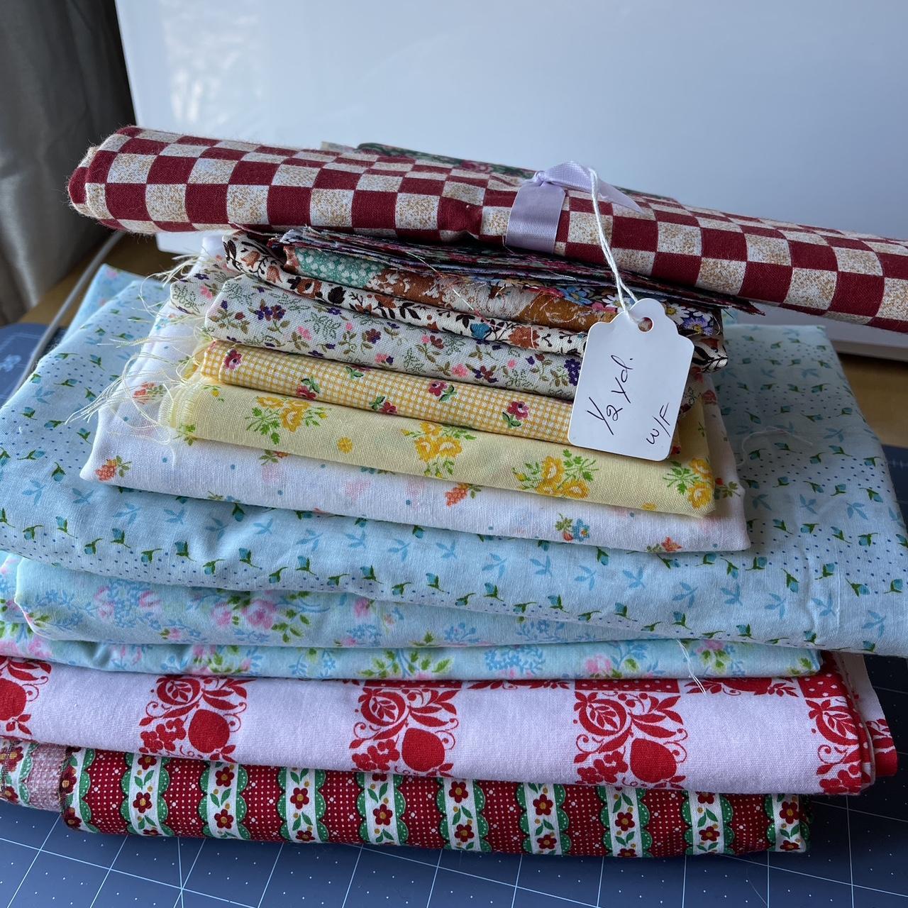 Bundle of Vintage Cotton Fabric Beautiful vintage... - Depop