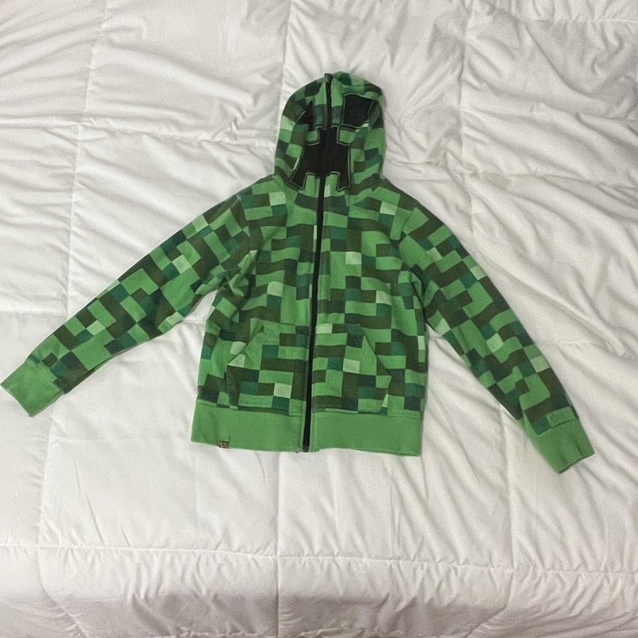 minecraft creeper jacket best fits xs-s, it's a... - Depop