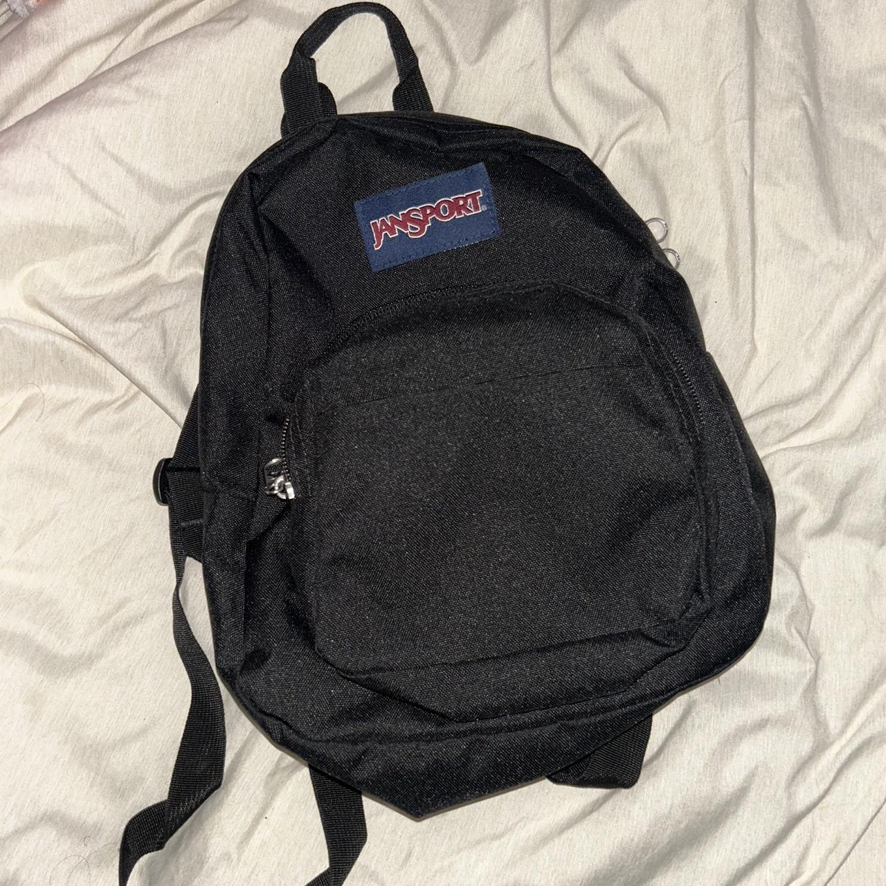 Black mini Jansport backpack with adjustable straps... | Depop