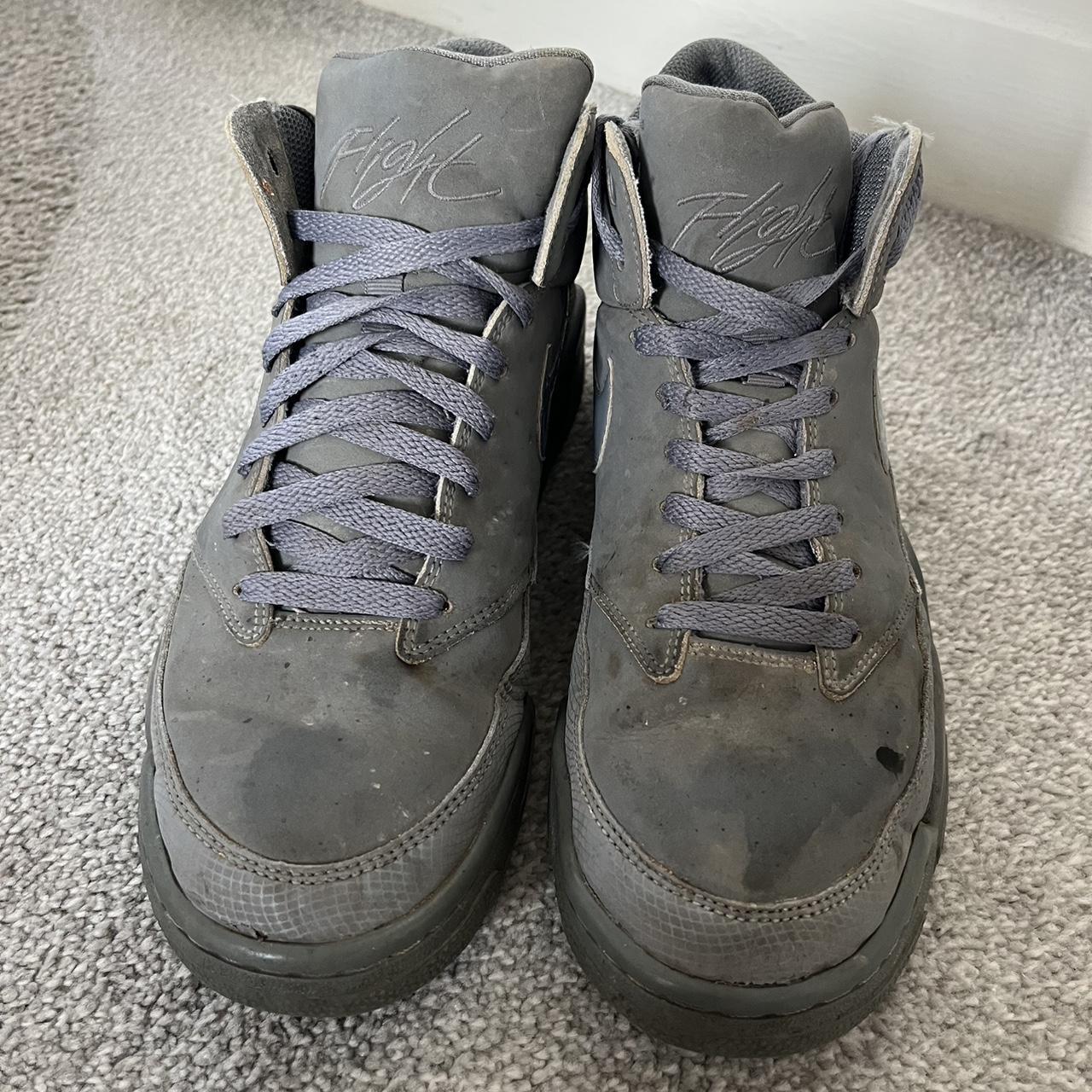 Nike flight grey high top trainers these are in good... - Depop