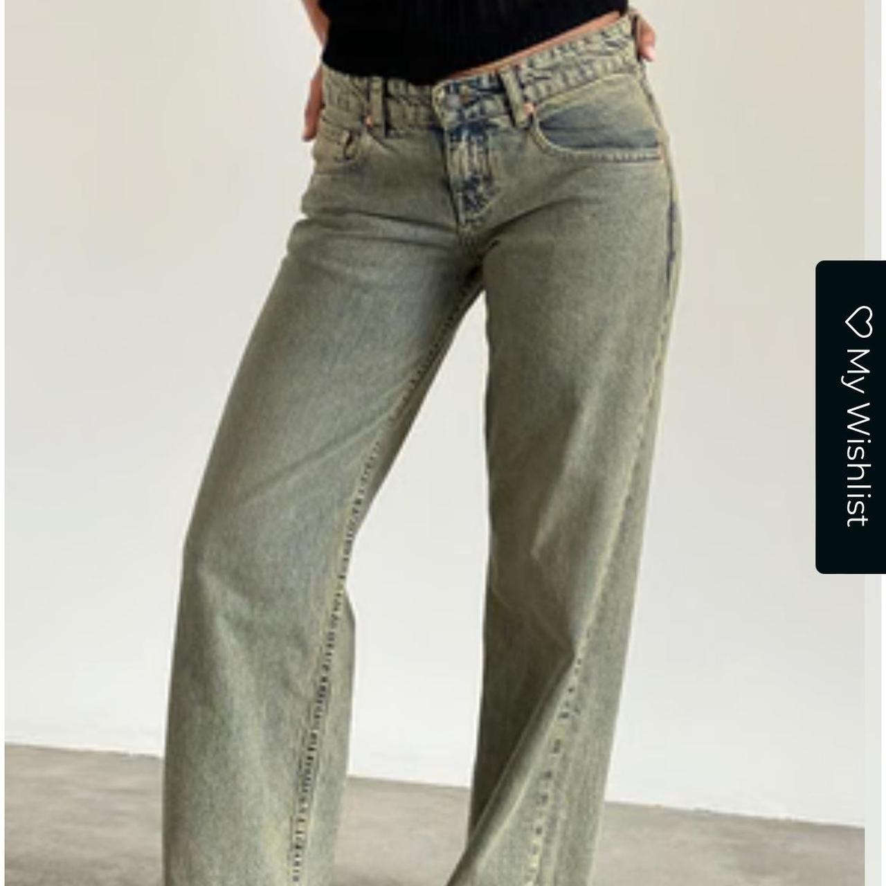 Motel rocks parallel jeans acid wash w24, length 32... - Depop