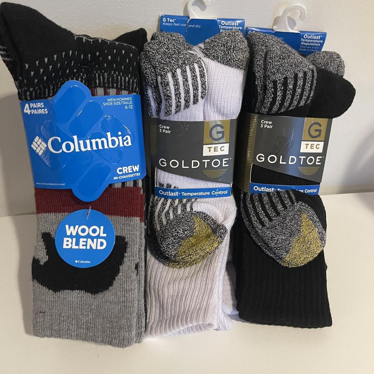 Columbia Men’s Crew Wool 4 Sock GoldToe white 3... - Depop