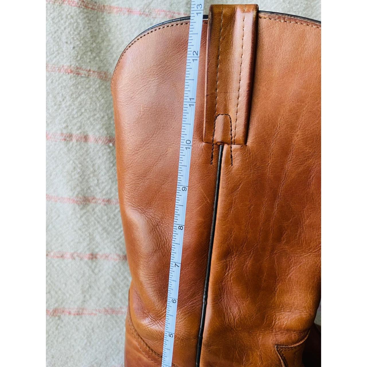 Vintage Frye 70's Cognac Cowboy Boots Mens Size... | Depop