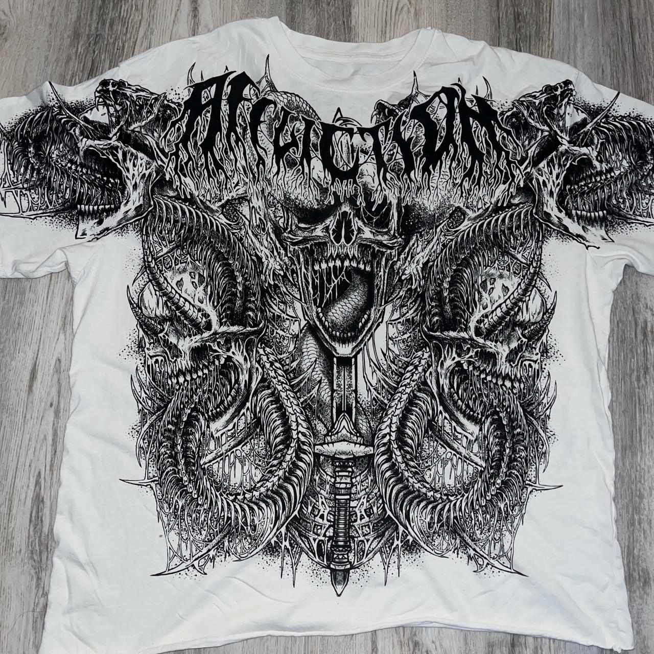 White Affliction Shirt Tag Size XL - Fits like a... - Depop