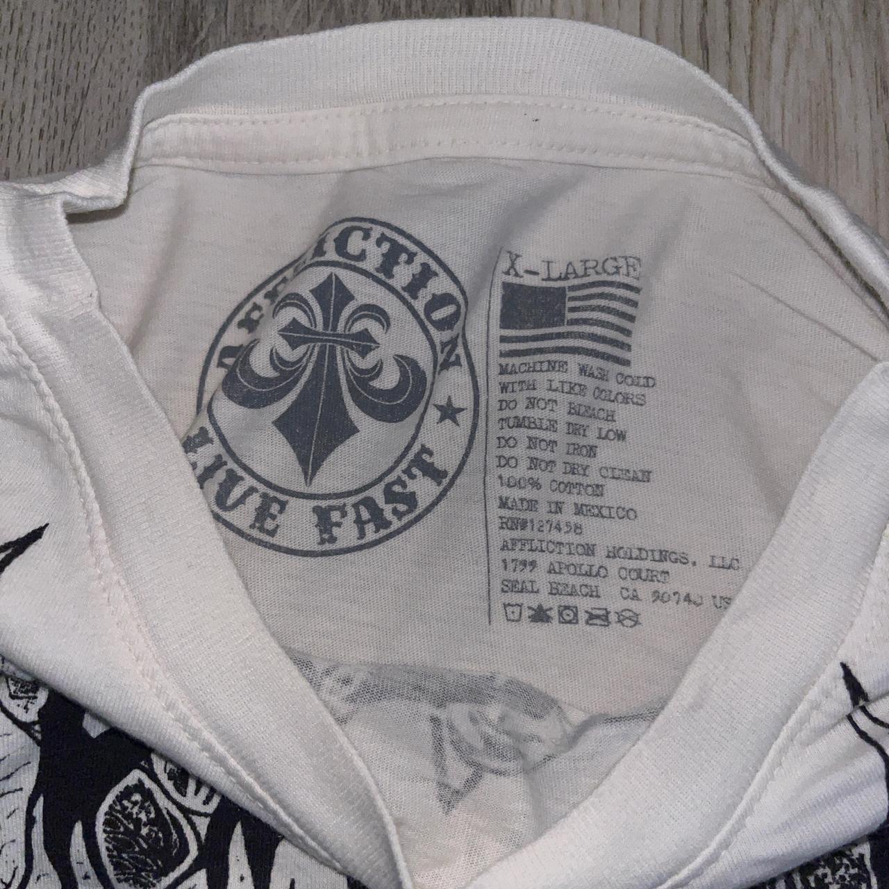 White Affliction Shirt Tag Size XL - Fits like a... - Depop