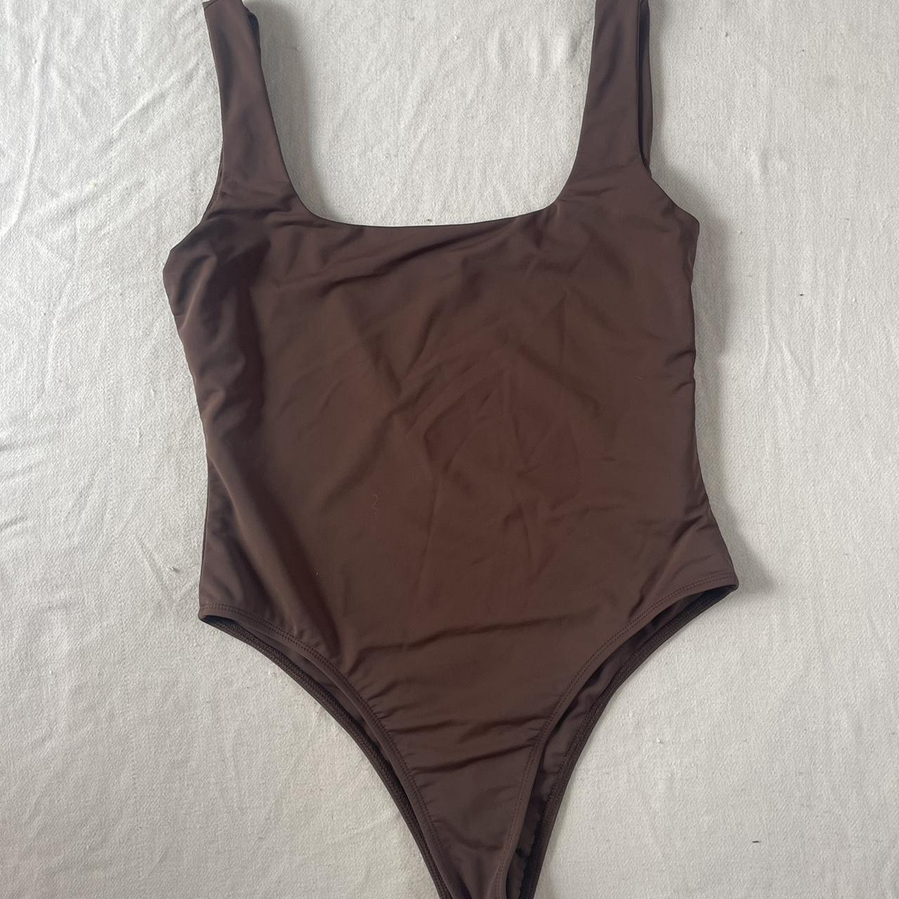 beautiful brown bodysuit in size large. skims... - Depop