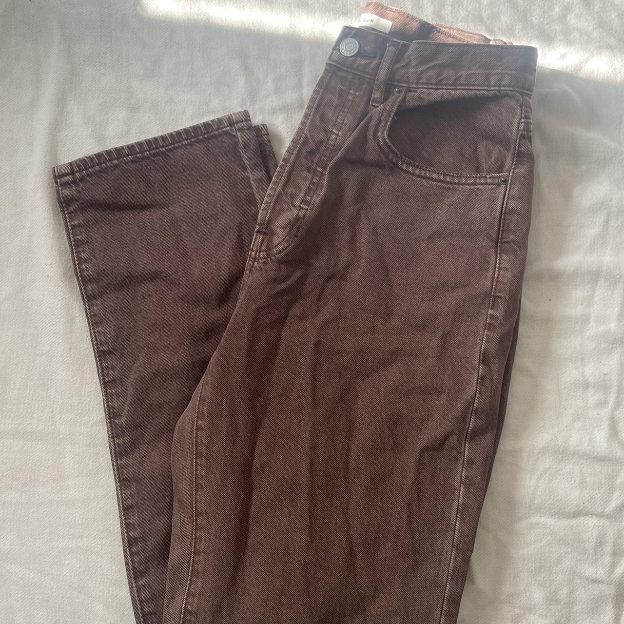 distressed brown pacsun dad jeans. perfect for fall... - Depop