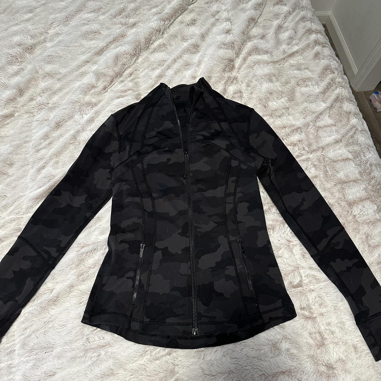 lululemon align jacket in black camo. size 6 great... - Depop