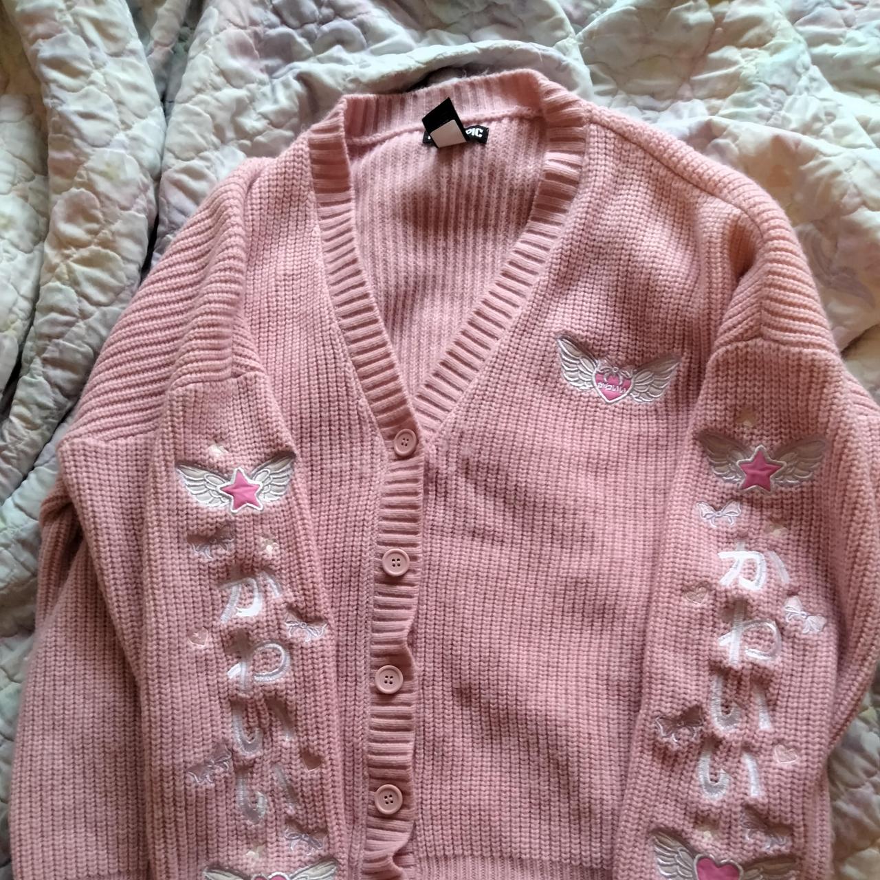Hot topic kawaii embroidered cardigan size m! Worn... - Depop