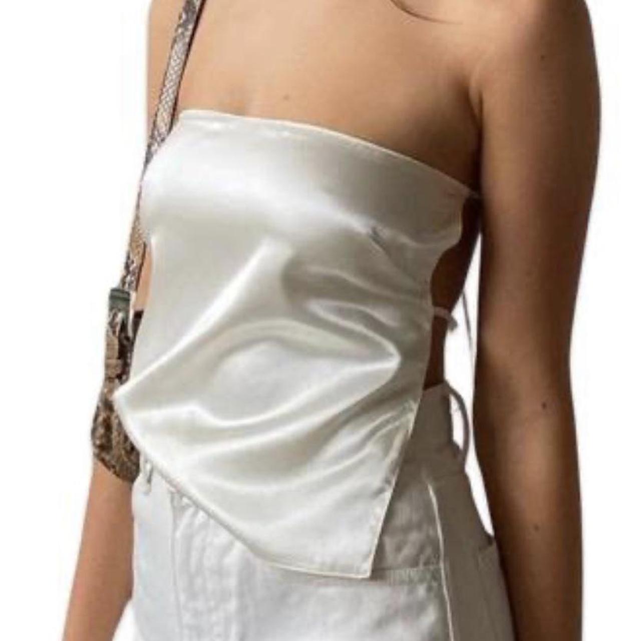 Mr Winston Archie tie top in pearl One size fits... - Depop