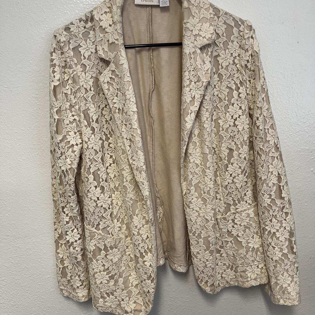 Chico's Women's Cream Suit | Depop