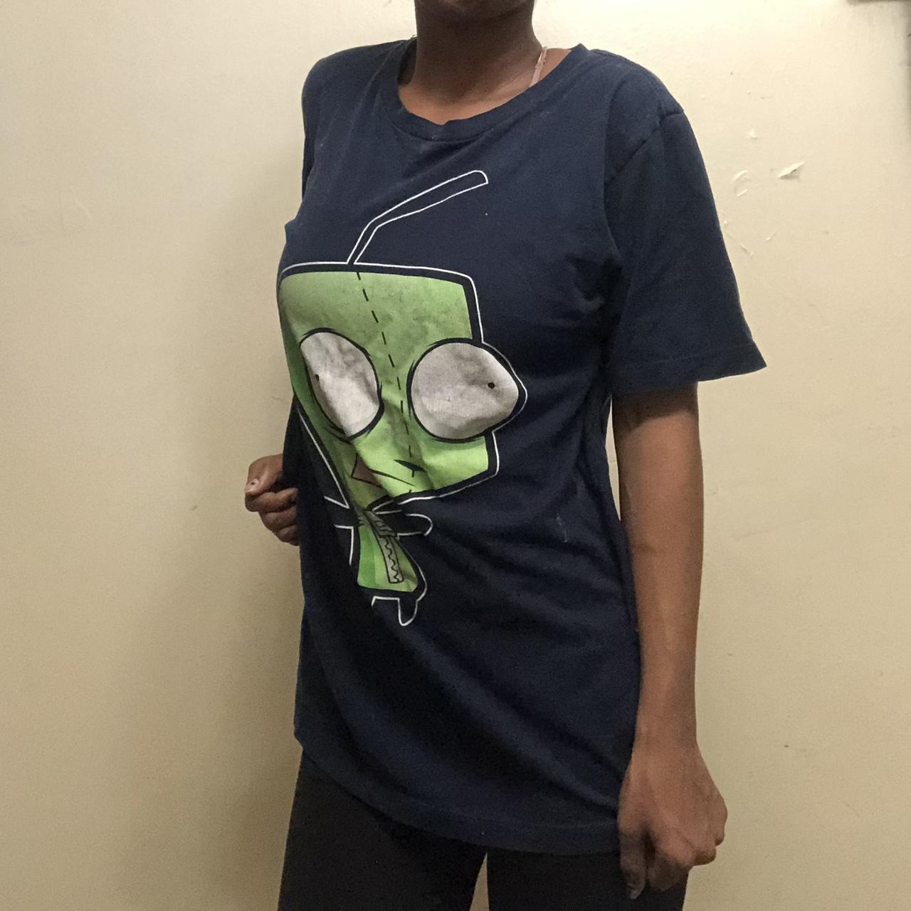 Navy blue, short sleeve Invader Zim graphic-tee Cute... | Depop