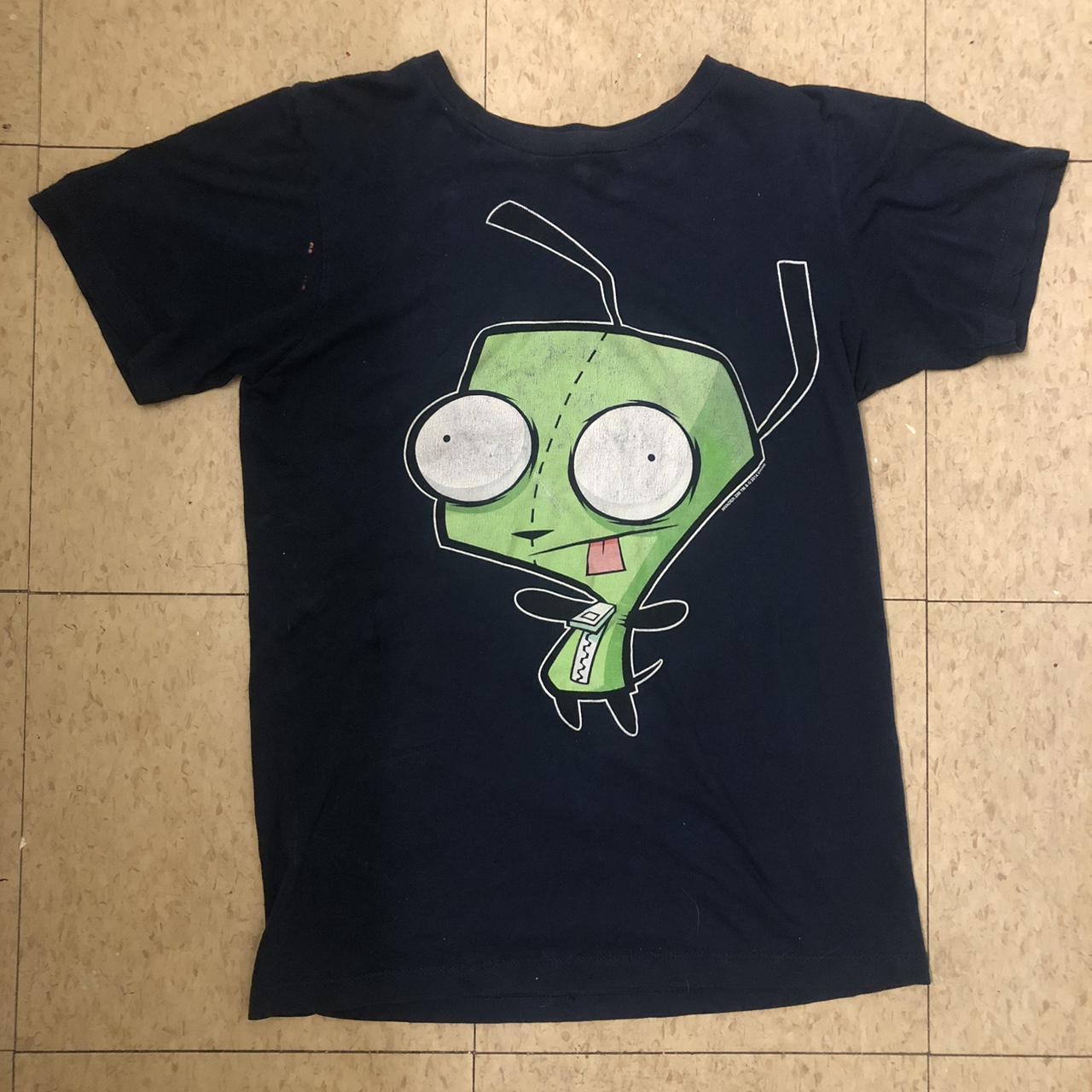 Navy blue, short sleeve Invader Zim graphic-tee Cute... | Depop