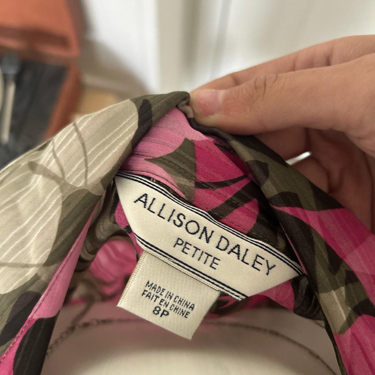 Allison Daley Women's Pink and Brown Blouse | Depop