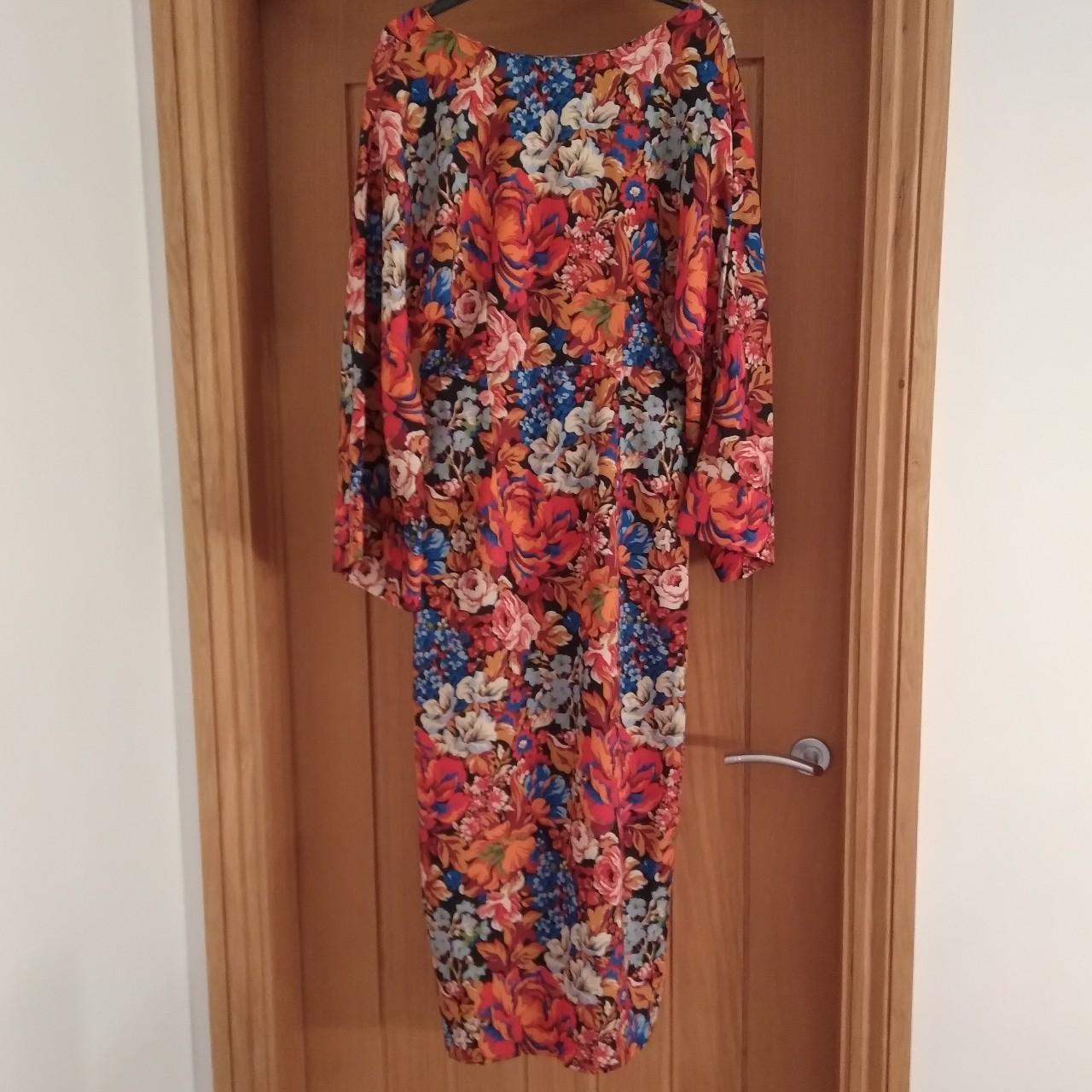 Beautiful red + orange maxi dress. Size 10. Never... - Depop