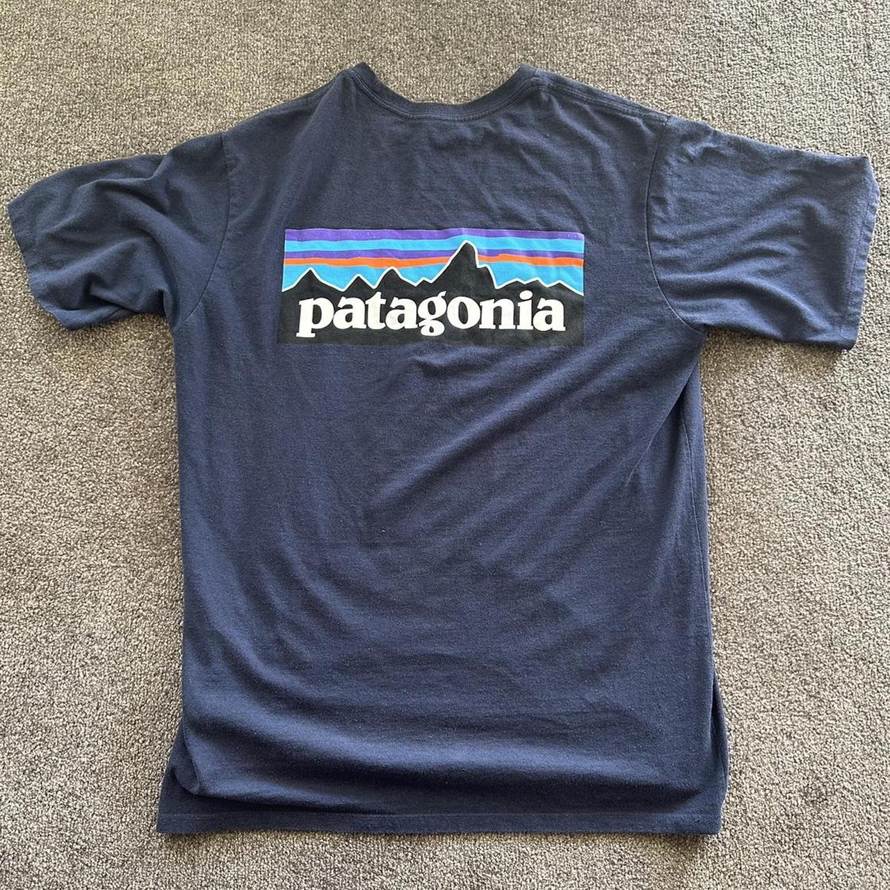 Navy blue Patagonia tee. Size: Medium Condition:... - Depop