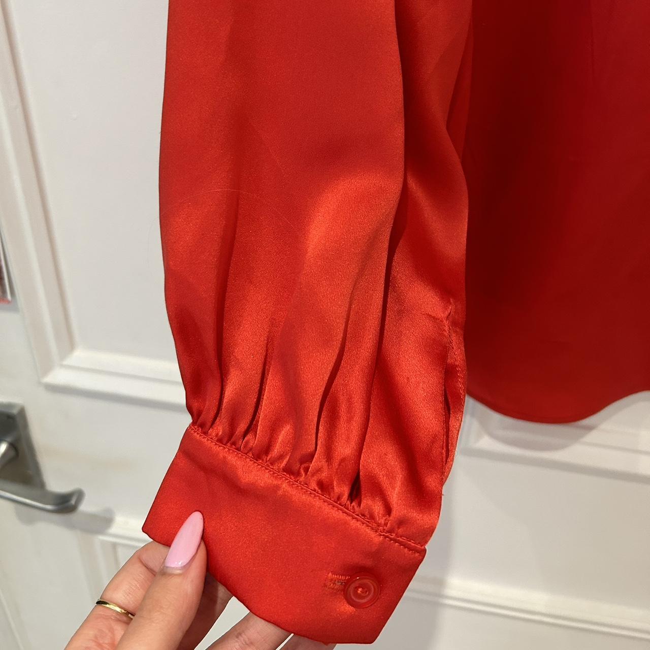 Beautiful 100% silk red blouse bought from a... - Depop